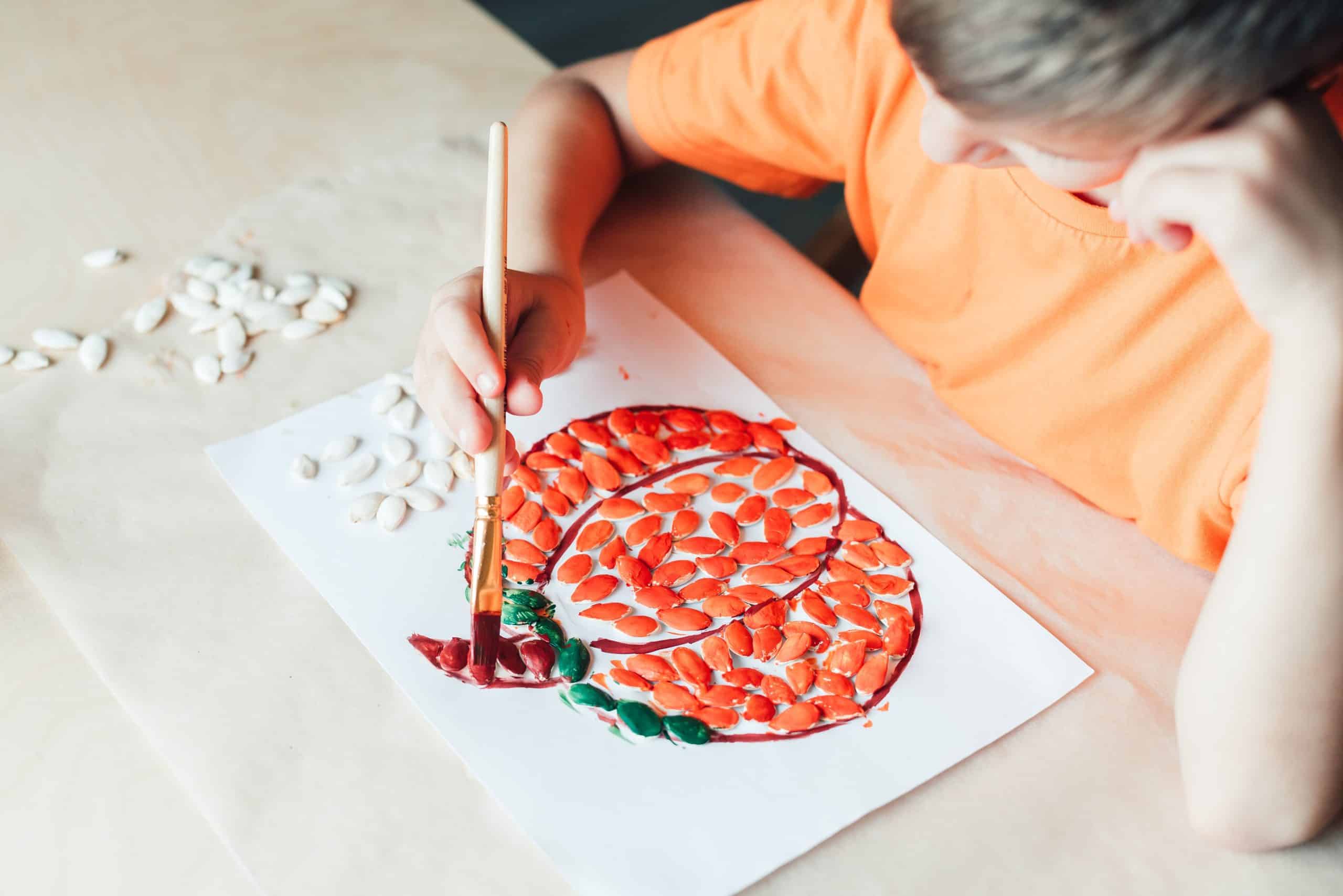 Painted Pumpkin Seed Craft - In The Playroom