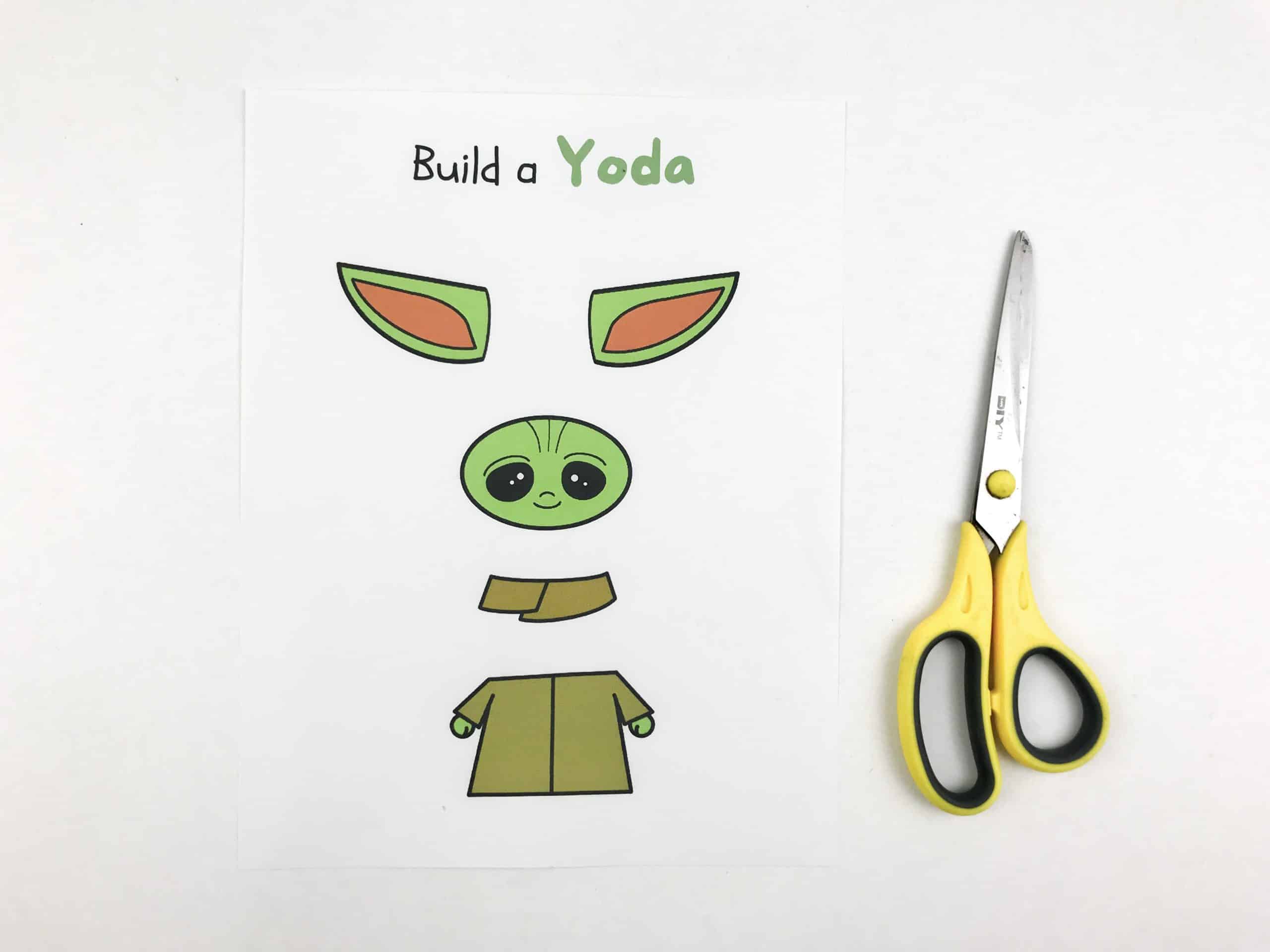 How To Make a Yoda Puppet Craft with Free Printable Template - In The ...