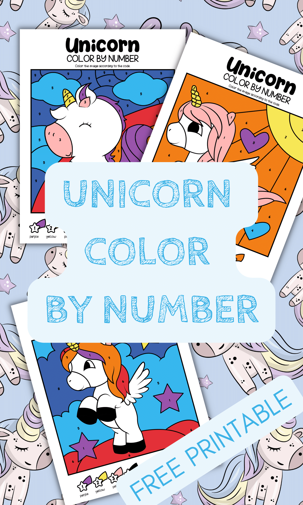 Unicorn Color By Number In The Playroom