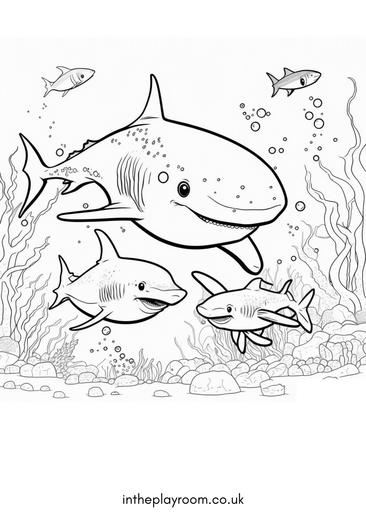 18 Free Printable Shark Coloring Pages For Kids In The Playroom