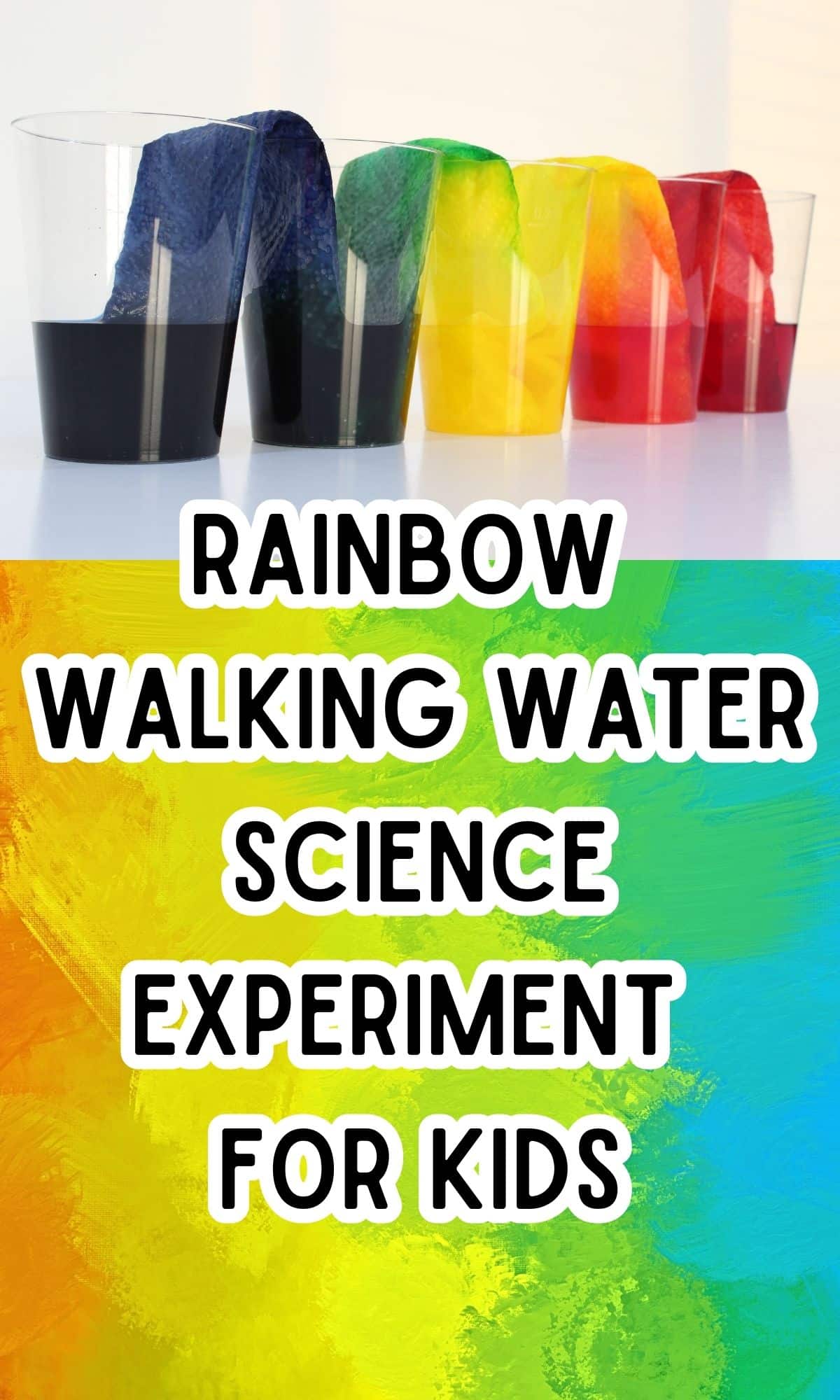 Easy Rainbow Walking Water Science Experiment For Kids In The Playroom