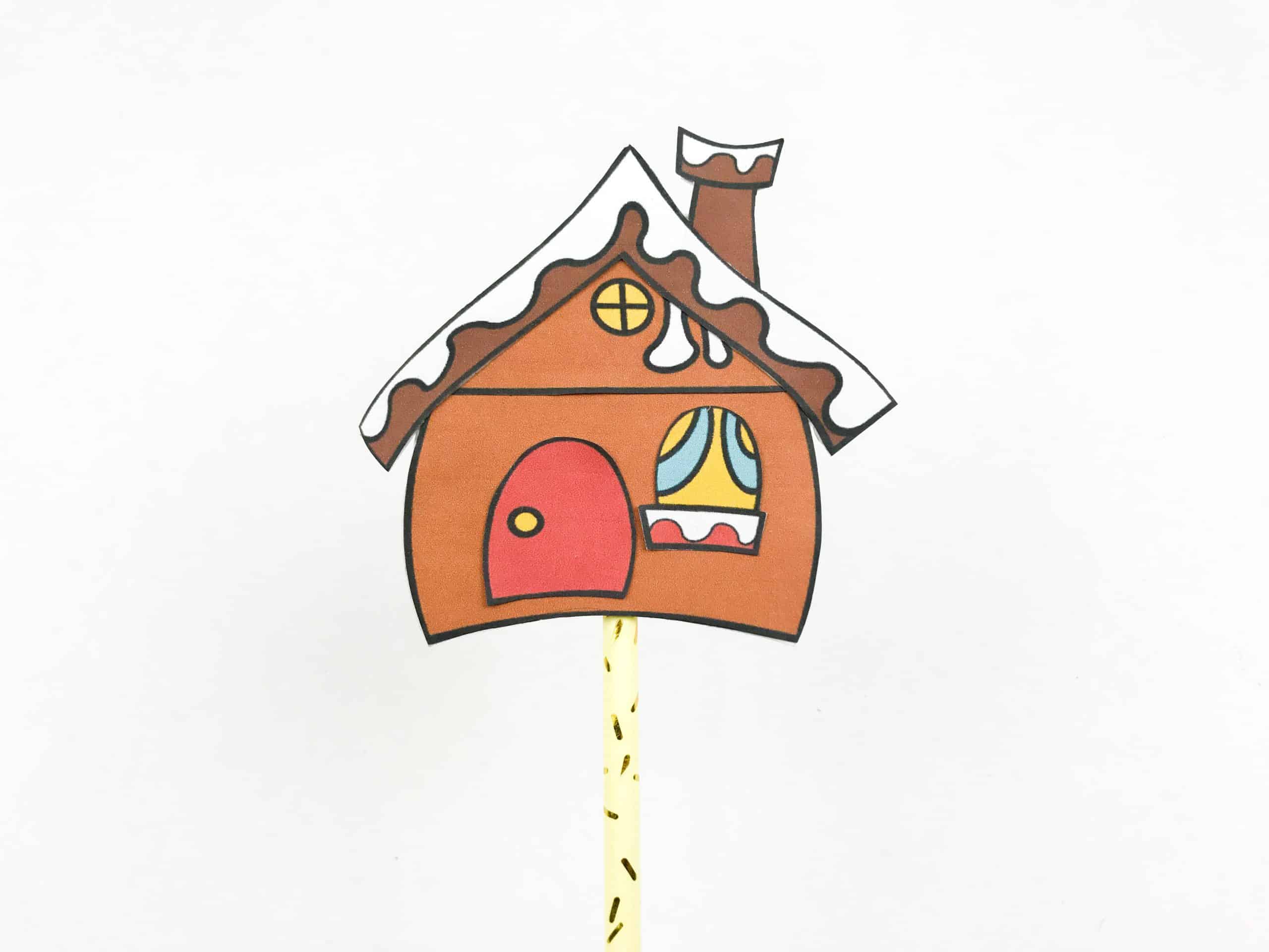 Printable Gingerbread House Craft - In The Playroom