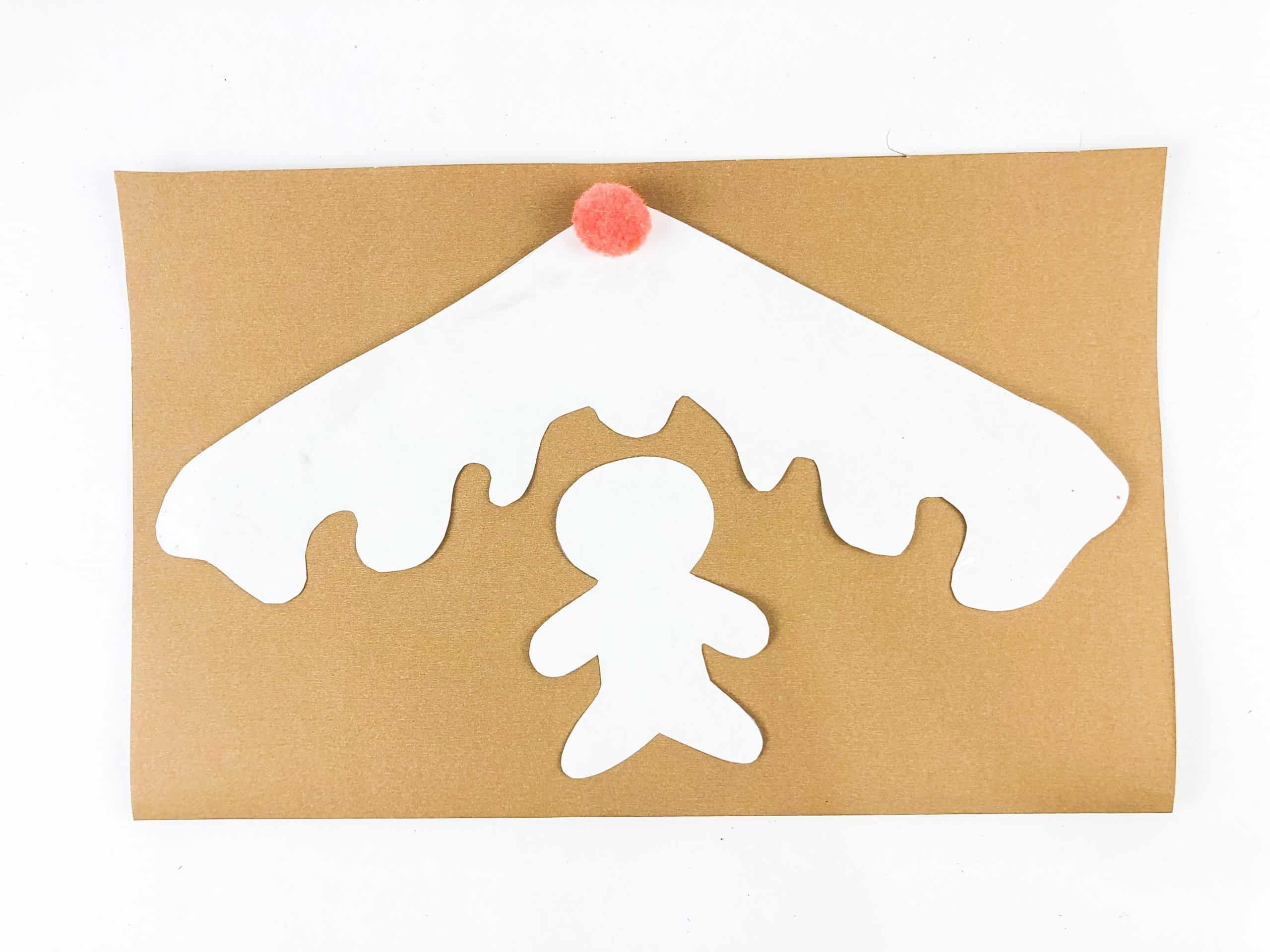 Paper Plate Gingerbread House with Moving Popsicle Stick Gingerbread ...