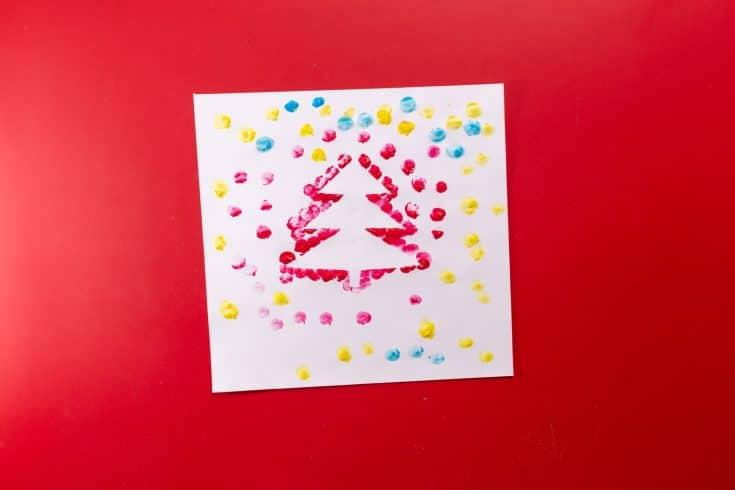 Finger Painted Christmas Tree - In The Playroom
