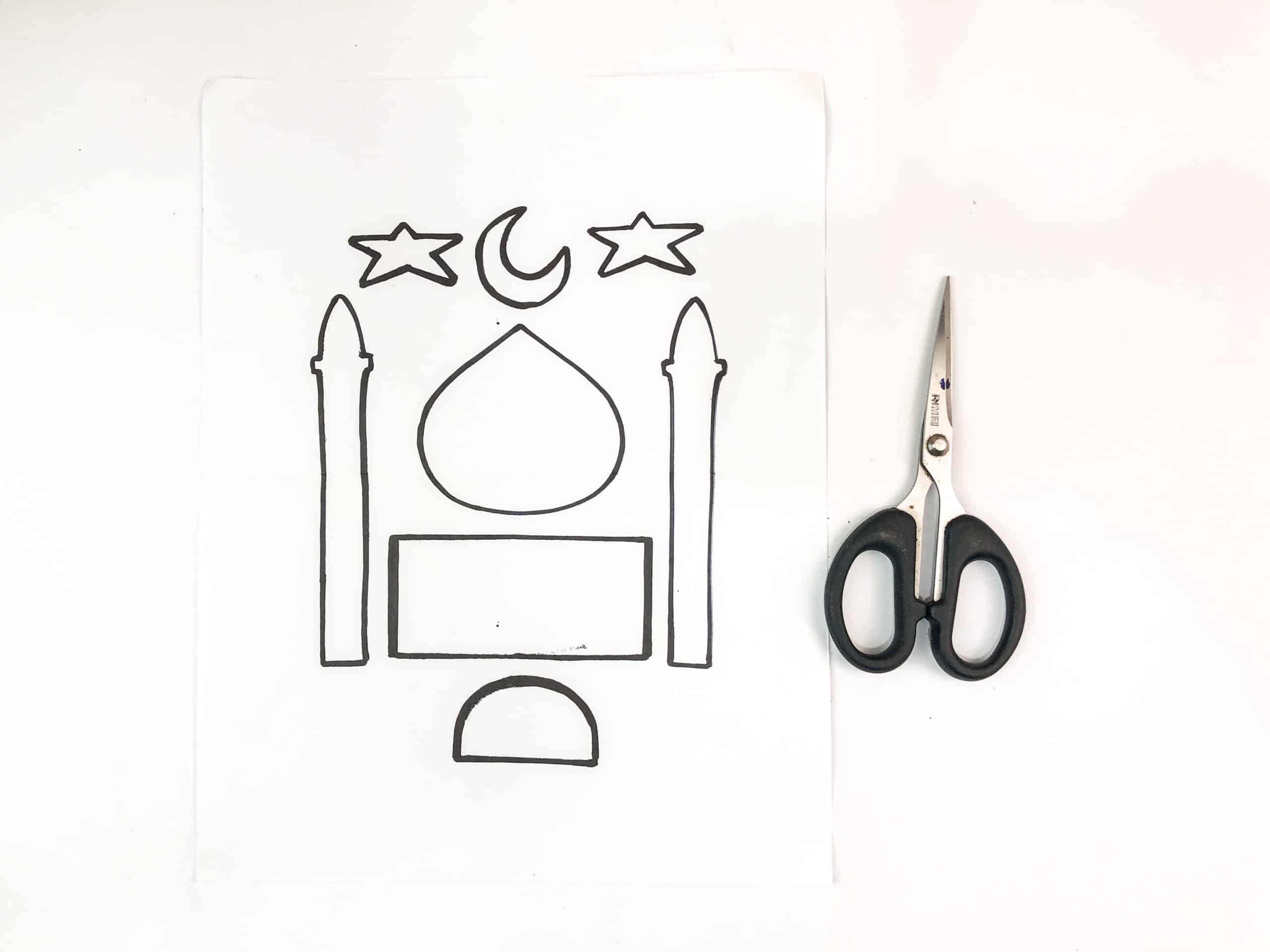 Pop up Mosque Card Ramadan Craft - In The Playroom