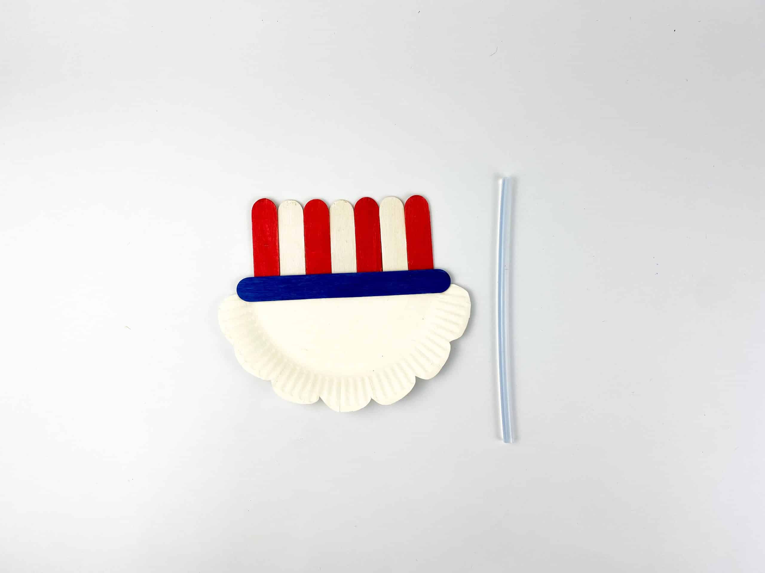 4th July Paper Plate Uncle Sam Craft - In The Playroom