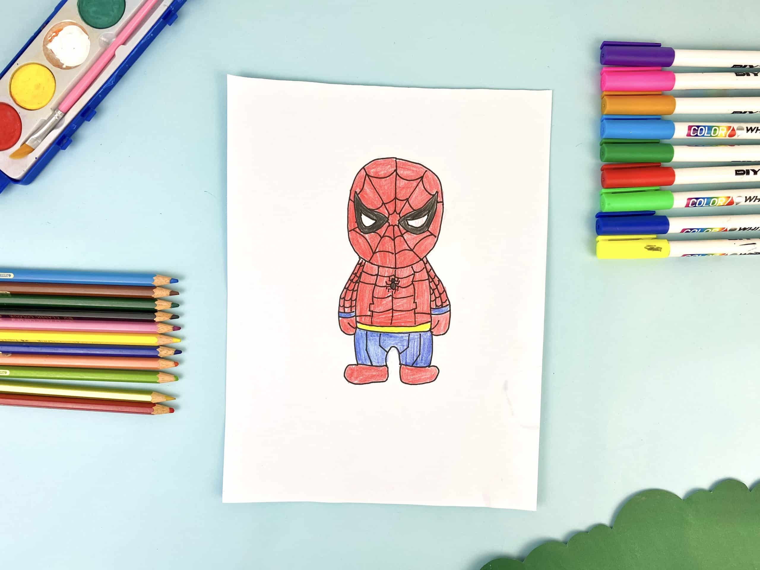 How to Draw Spider man For Kids - In The Playroom