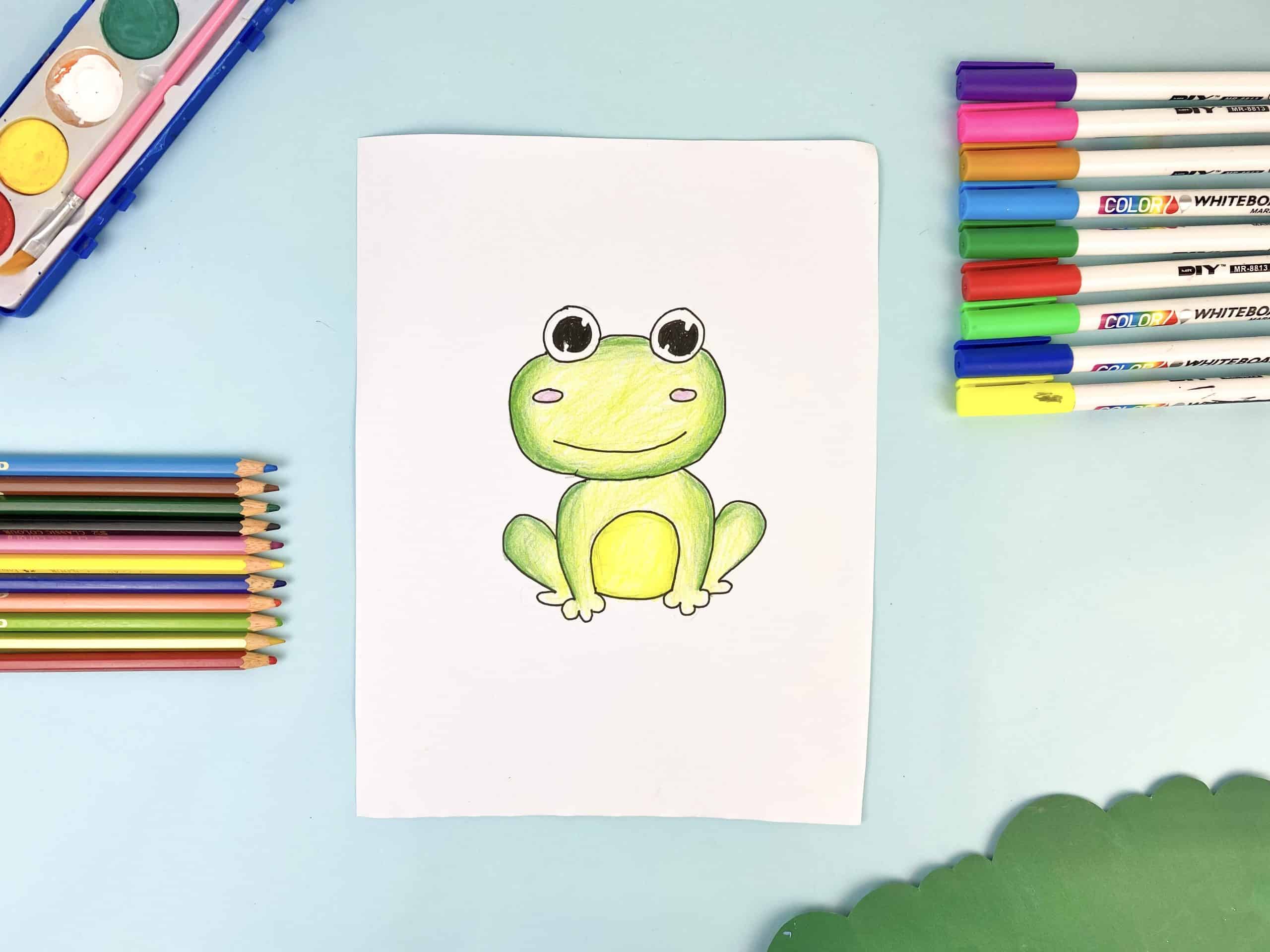 How to Draw a Frog for Kids (With Video) - In The Playroom