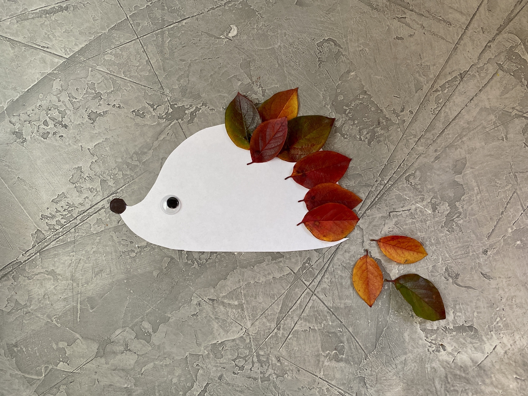 Fall Leaf Hedgehog Craft - In The Playroom