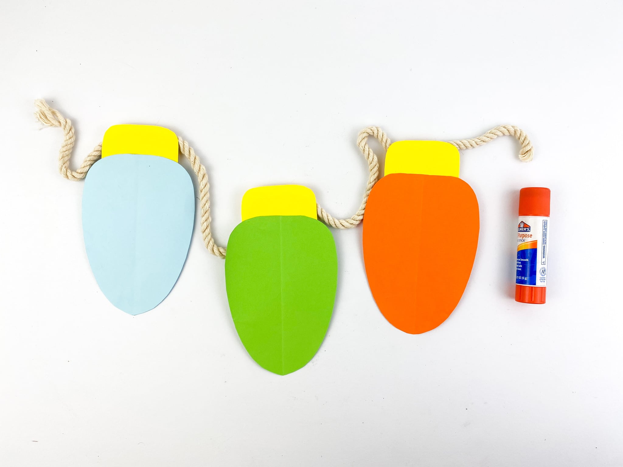 Paper Christmas Lights Craft - In The Playroom