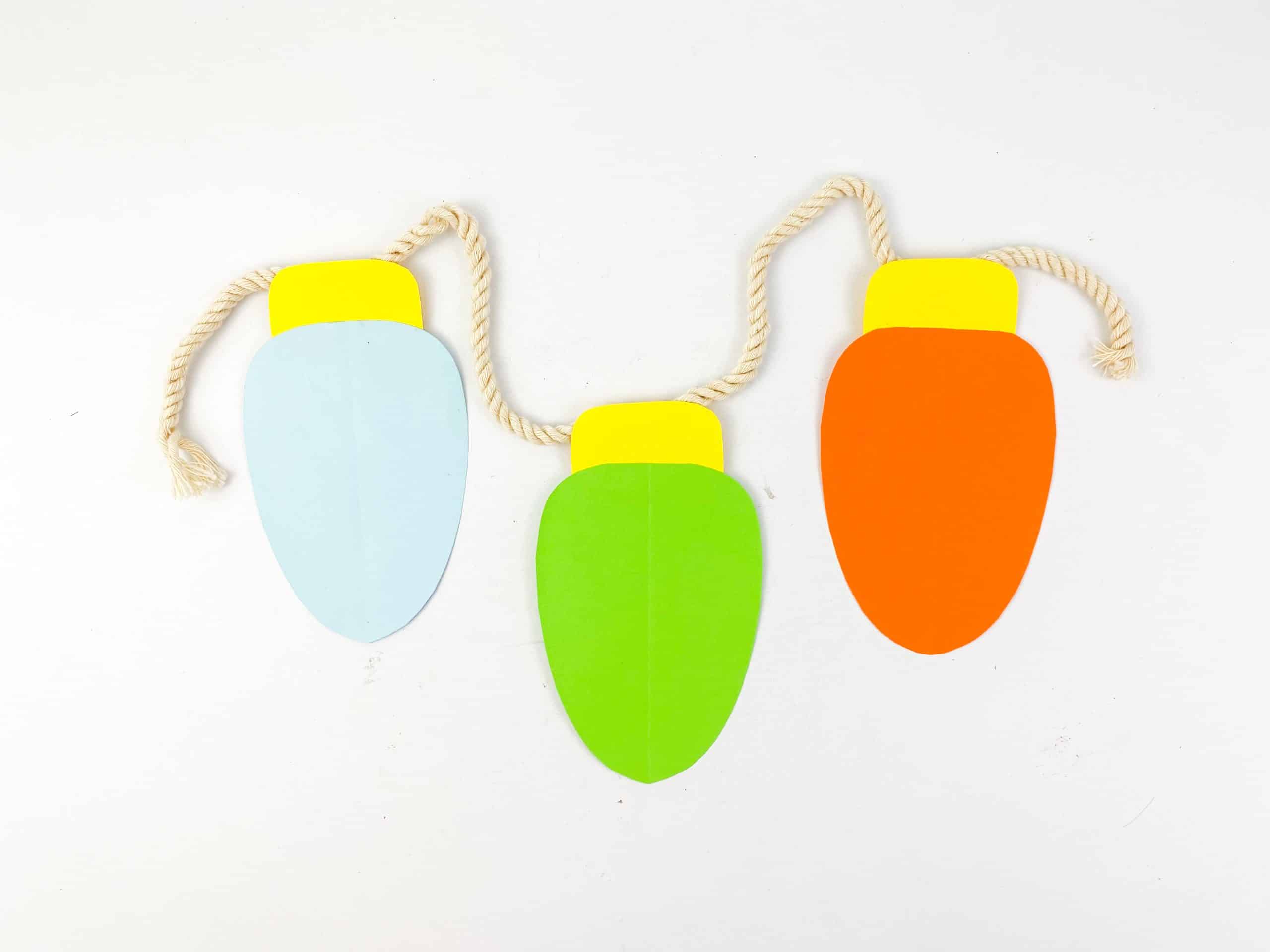 Paper Christmas Lights Craft - In The Playroom