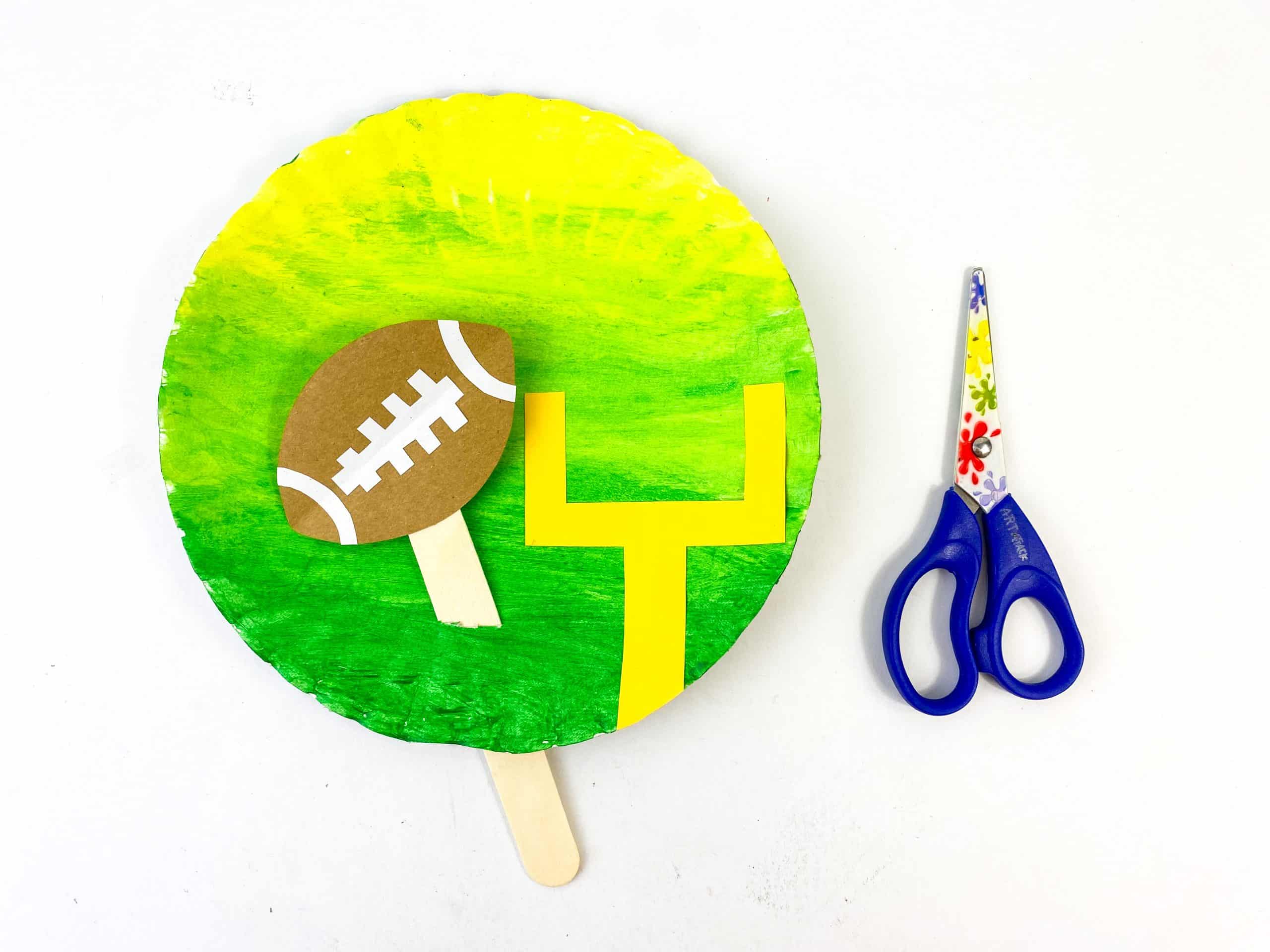 Paper Plate Football Super Bowl Craft - In The Playroom