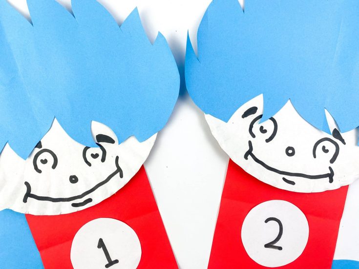 Paper Plate Thing 1 & Thing 2 - In The Playroom