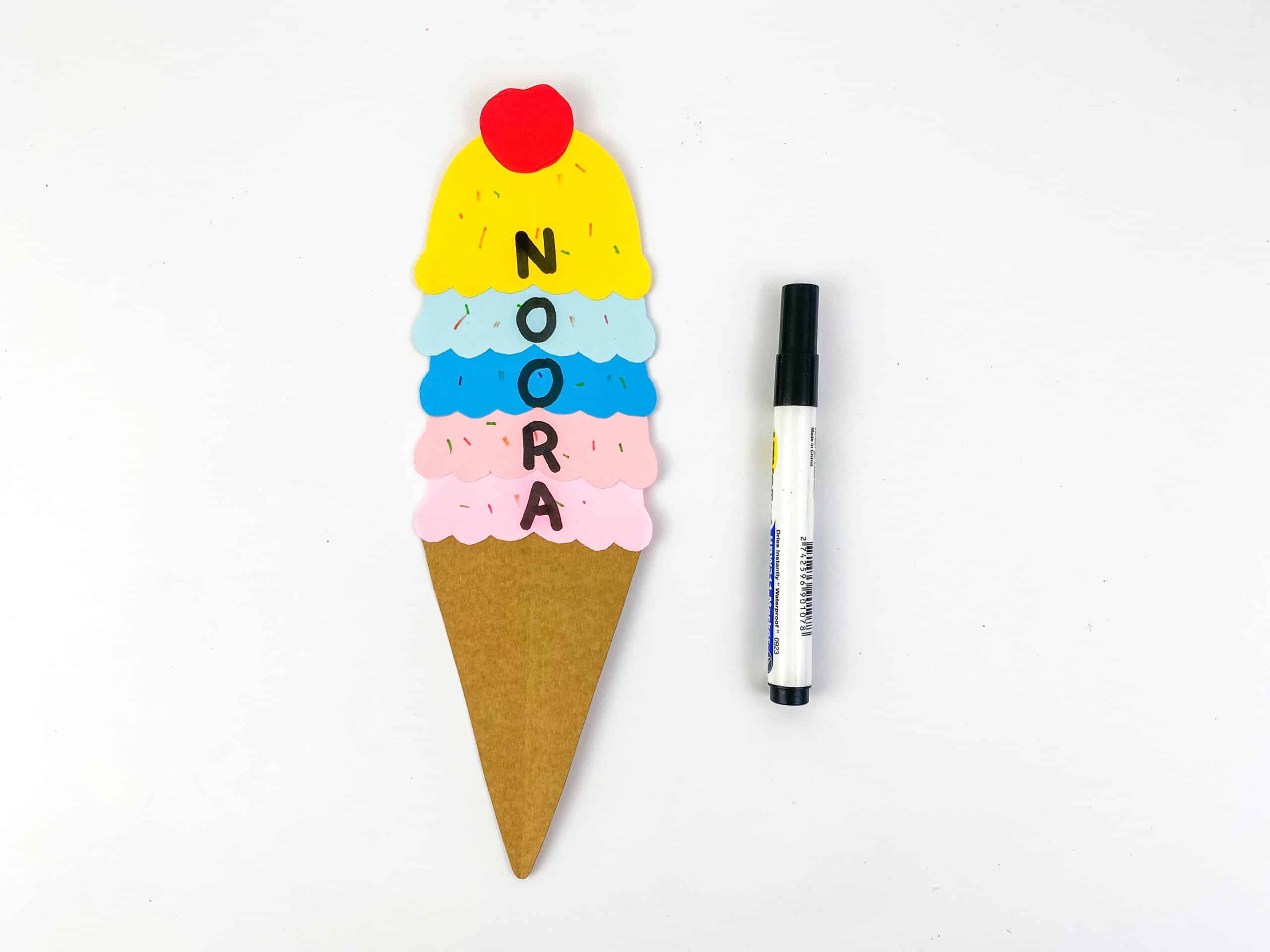 Ice Cream Name Recognition Craft - In The Playroom