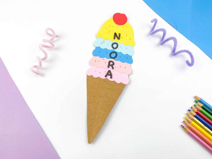 Ice Cream Name Recognition Craft - In The Playroom