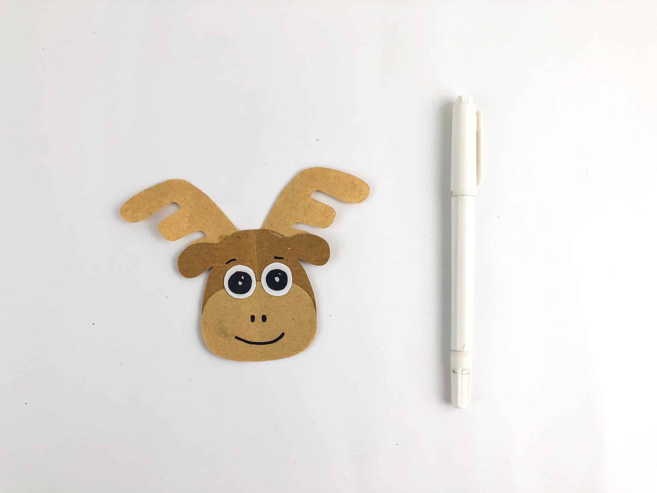 Handprint Moose Winter Animal Craft for Preschool - In The Playroom
