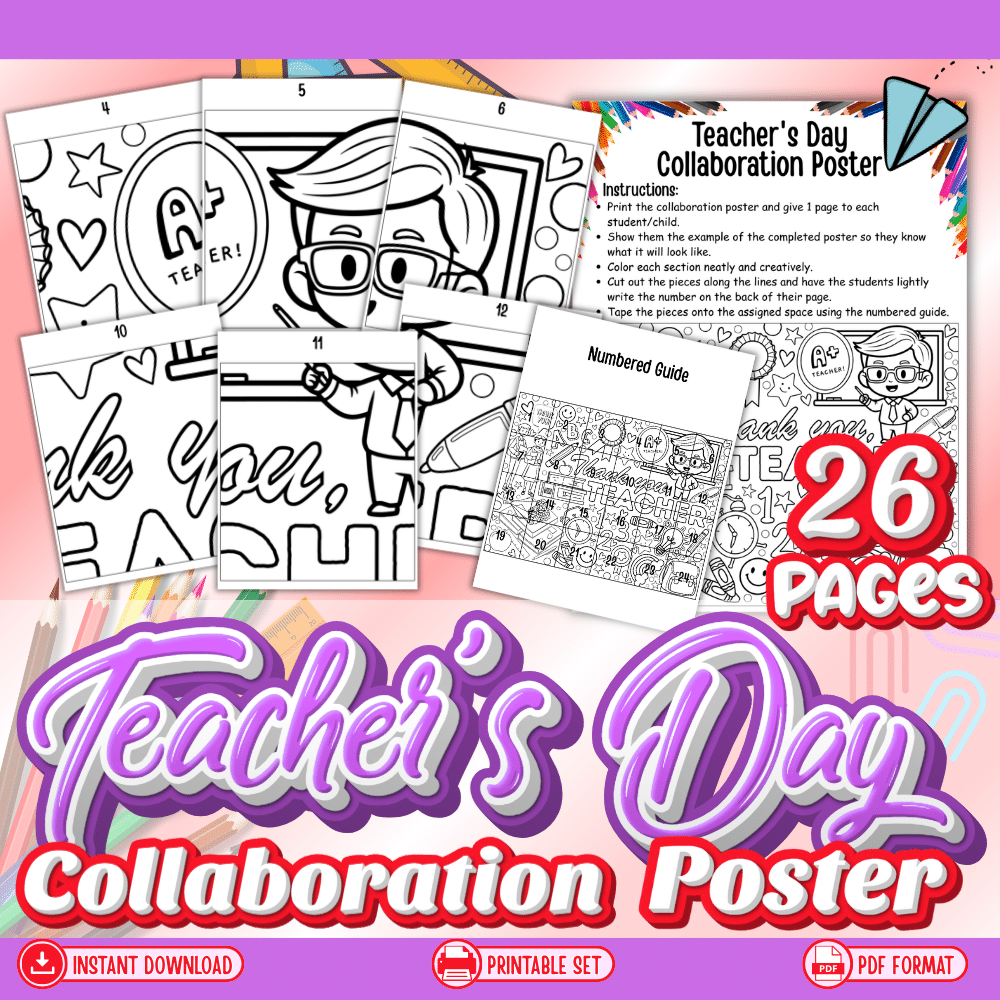 Teacher Appreciation Collaborative Poster Activity - In The Playroom